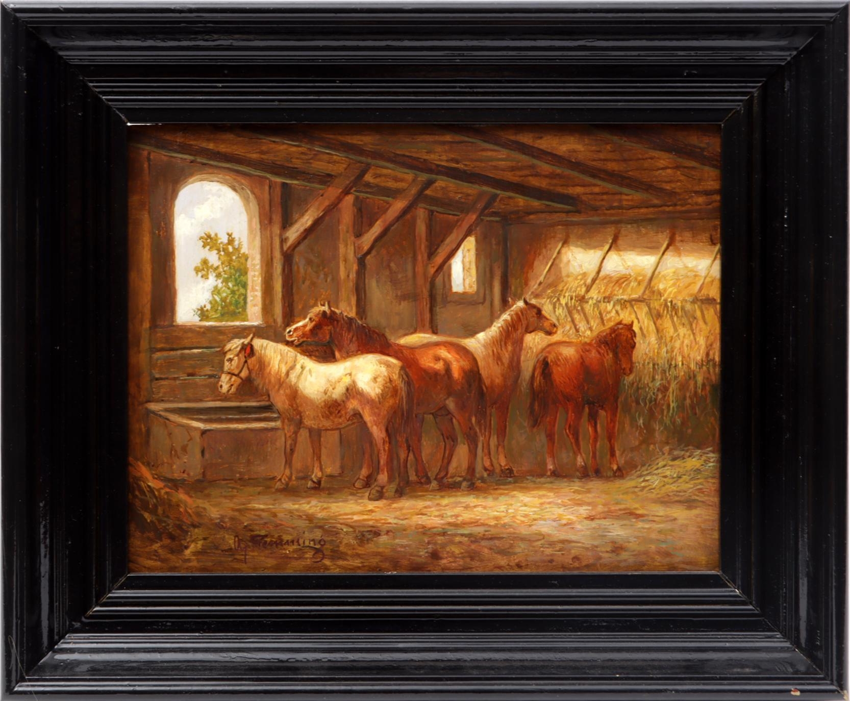 Albert Temming | Paardjes in de stal (1942) | MutualArt