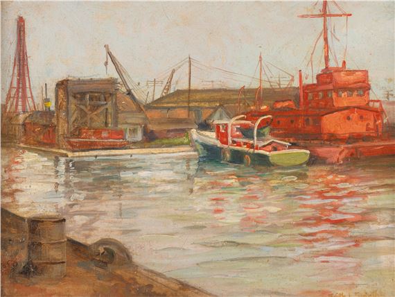 Edith Agnes Smith | Untitled - Harbour Scene (1867) | MutualArt