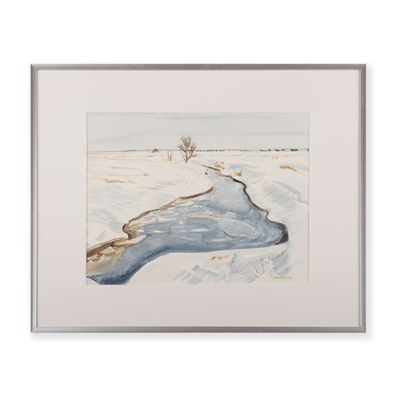 Lissa Calvert | Untitled - Winter Landscape with Stream (1992) | MutualArt