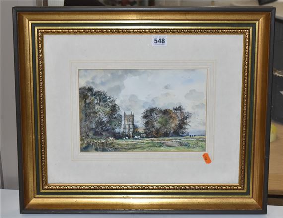Cecil J. Thornton | A LANDSCAPE WITH CHURCH | MutualArt