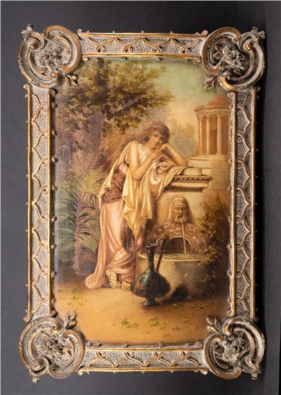 Diana Coomans | Portrait of a Young Woman with a Pekinese Dog | MutualArt