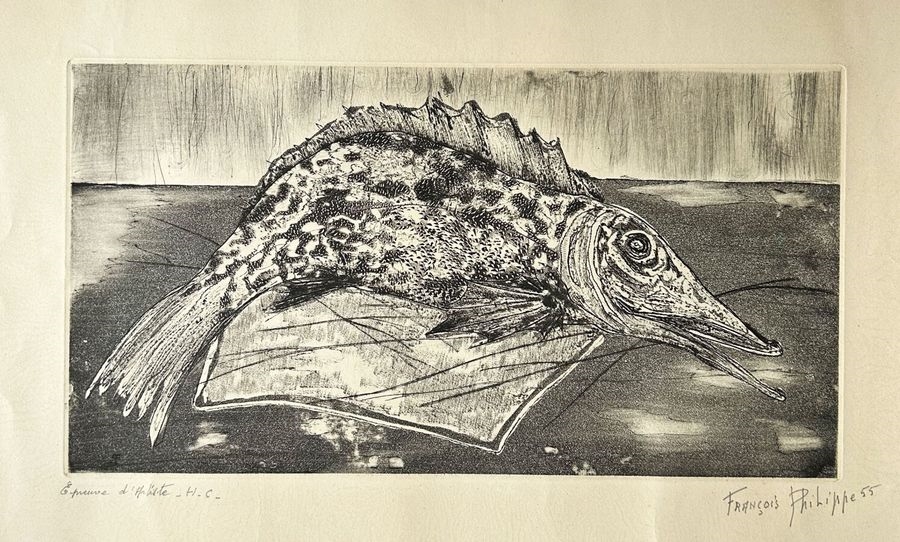 Philippe François | - [Still life]. 1955. Original etching and aquatint ...