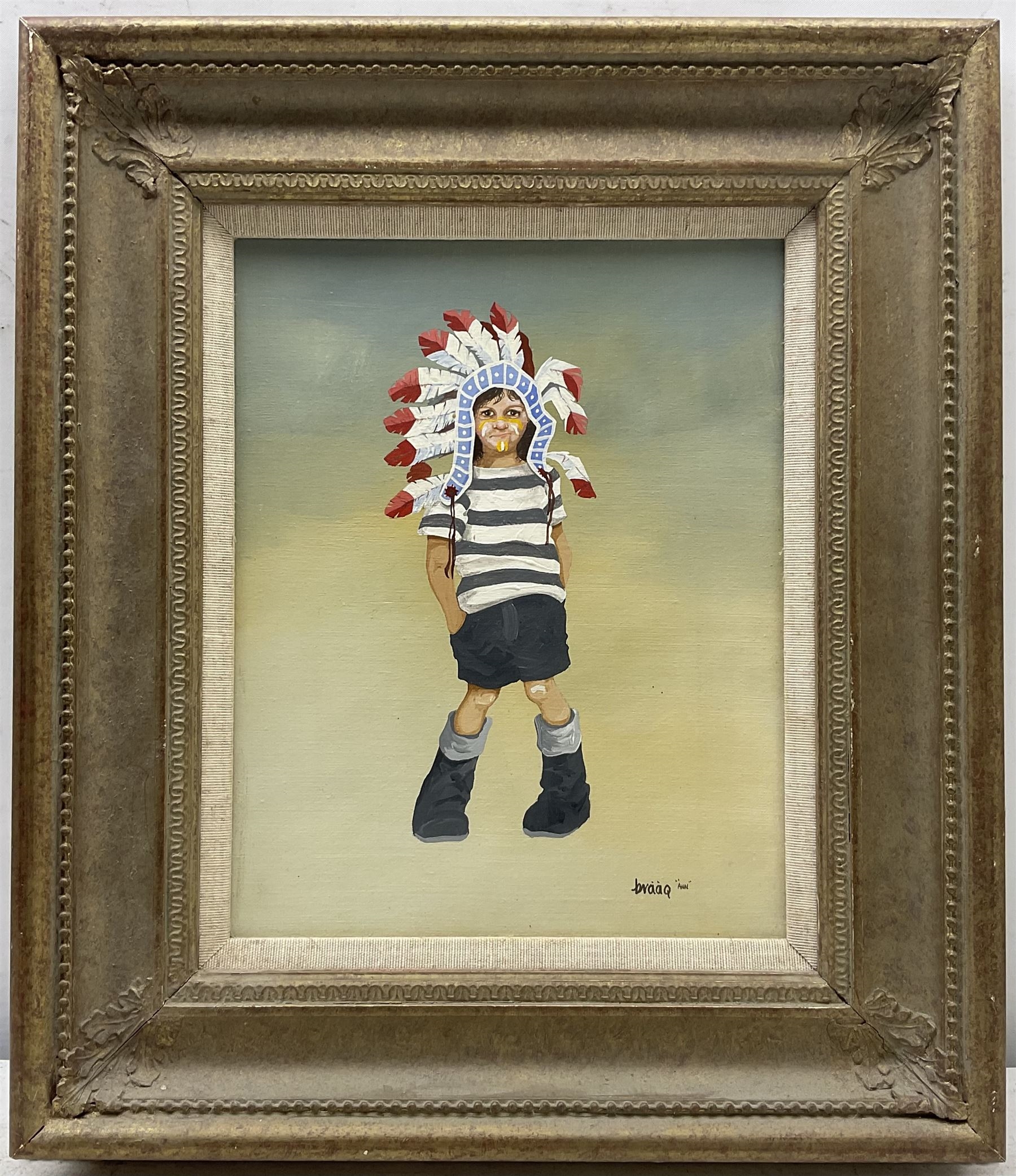 Brian Shields | Self Portrait as a Young Boy with Native American ...