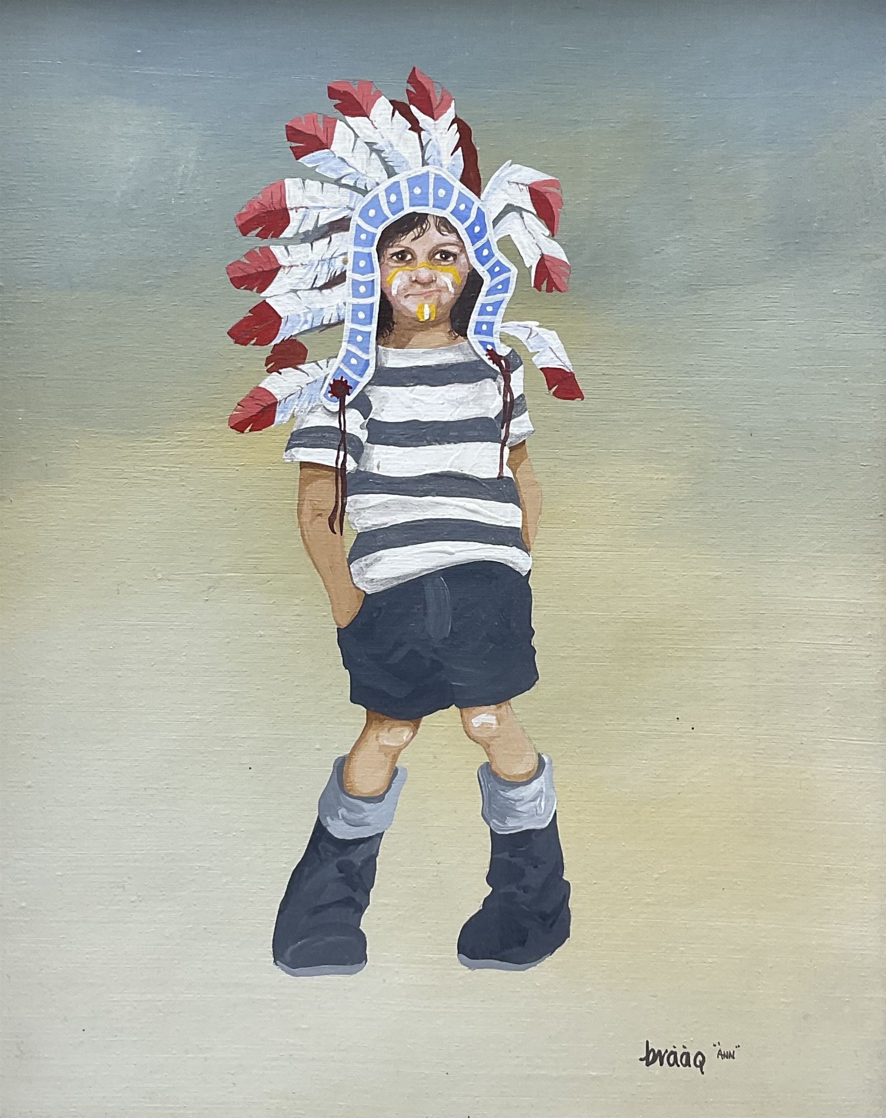Brian Shields | Self Portrait as a Young Boy with Native American ...