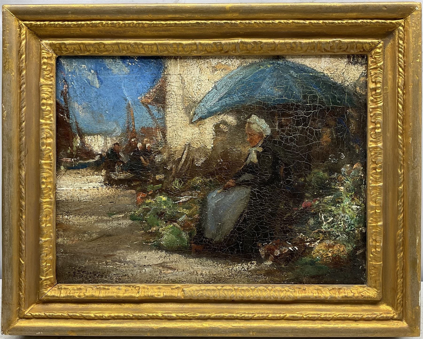 Mark Senior | Elderly Lady outside a Fisherman's Cottage | MutualArt