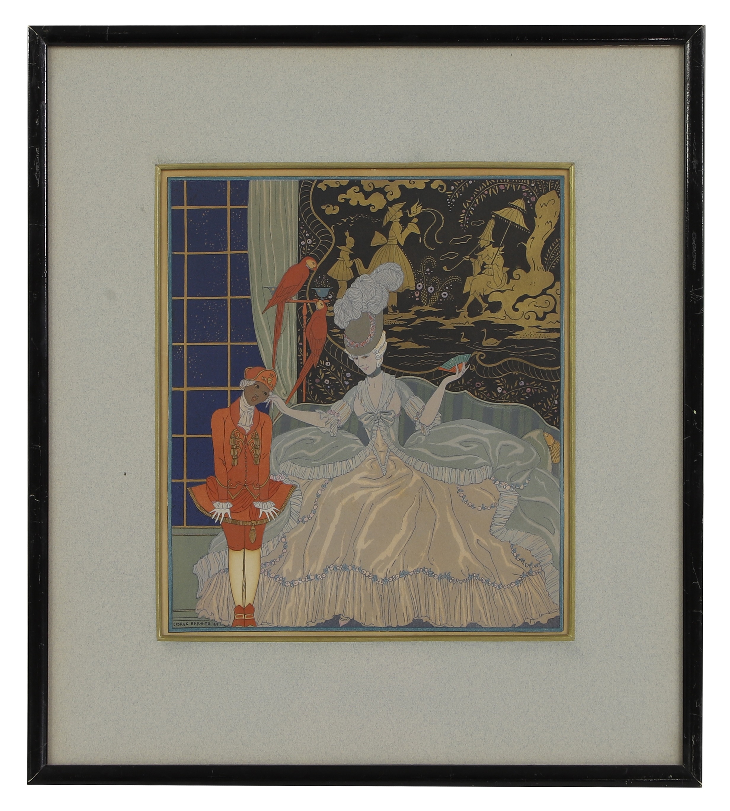 Georges Barbier | Lotto composto di 3 pochoir da Les chansons de ...