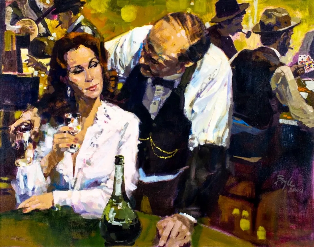 Neil Boyle | Saloon Scene - You Again? | MutualArt