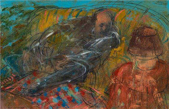 Kent McCormack | Frantic Man on Sofa (1984) | MutualArt