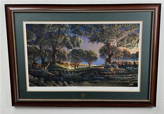 Terry Redlin | Terry Redlin Camping on Sunset Point Print | MutualArt