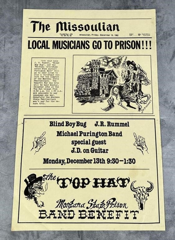 Jay Rummel | Jay Rummel Montana State Prison Band Benefit (1960 ...