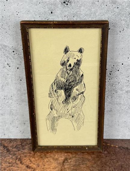 Olaf C. Seltzer | Olaf Carl Seltzer Montana Bear Pen Ink Drawing (25 ...
