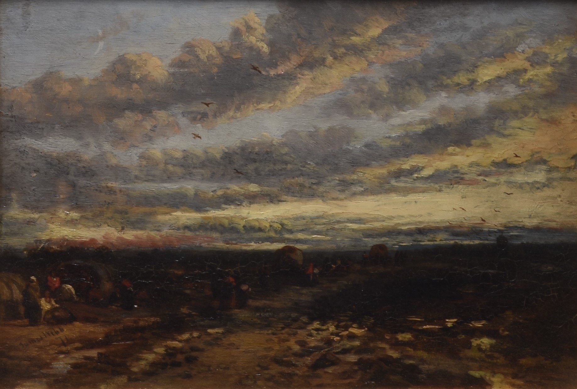 James Webb | James Webb (1825-1895) Gypsies on a Country Road (71 ...