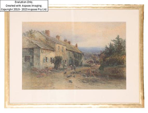 Alfred Leyman | A swineherd moving pigs through a village (92) | MutualArt