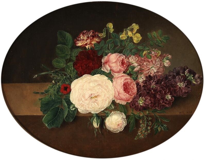 Hanne Hellesen | A pair of still lifes with flower on a sill | MutualArt