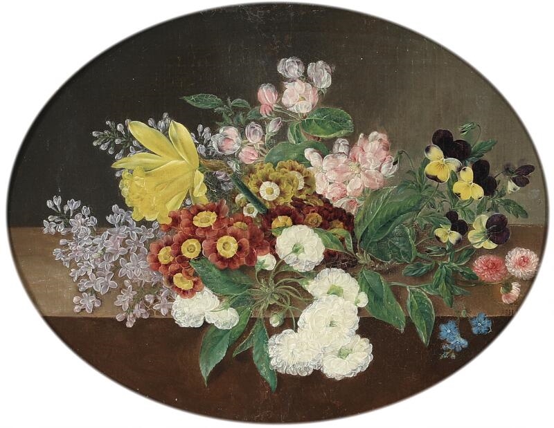 Hanne Hellesen | A pair of still lifes with flower on a sill | MutualArt