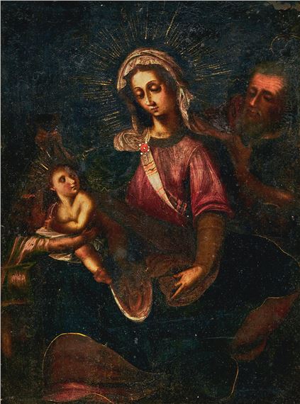 Cuzco School, 17th Century | The Holy Family with Saint John the ...