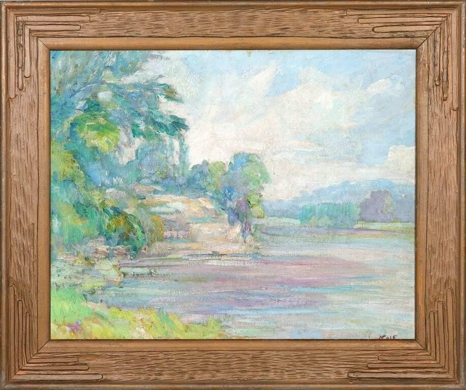 John Thomas Nolf | JOHN NOLF (1872-1950) OIL ON ARTIST'S BOARD (1920s ...