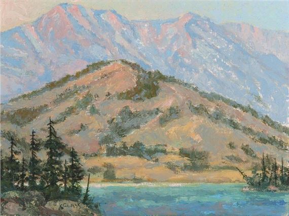 Emerson Everett Glass | Sugar Loaf Lake - Last Light Snowy Range (Circa ...