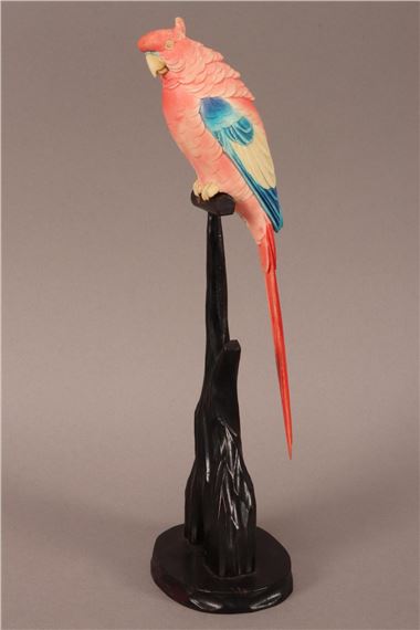 Japanese School | Lovely Japanese Carved Ivory Parrot | MutualArt