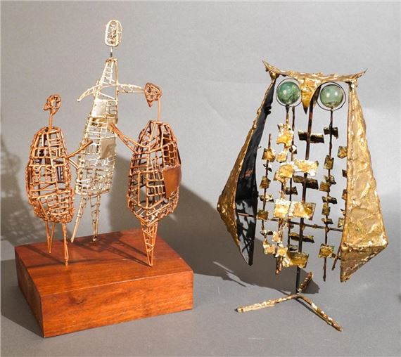 Dan Ralston | Patinated Metal Sculpture and Gilt Patinated Sculpture of ...
