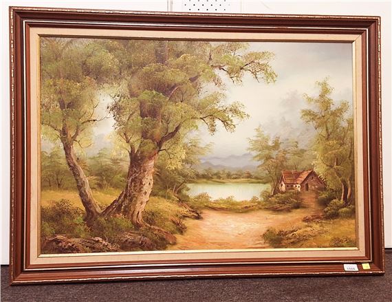 C. Inness | The cottage by the Lake | MutualArt