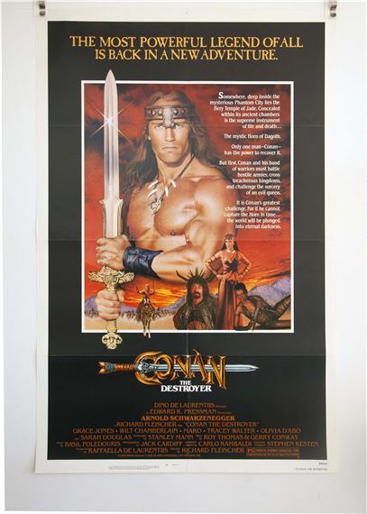 Renato Casaro | Conan the Destroyer US one-sheet and Red Sonja 1985 US one-sheet movie posters ...