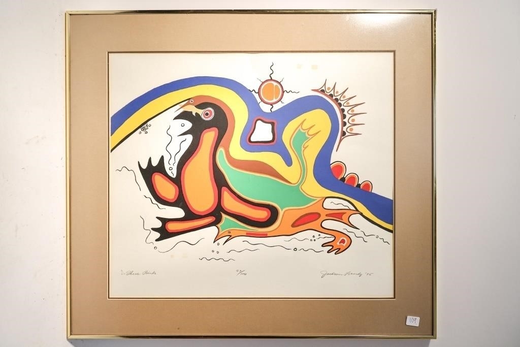 Jackson Beardy | Colour lithograph. “Free Birds”. 20 x 24”. #67/100 ...
