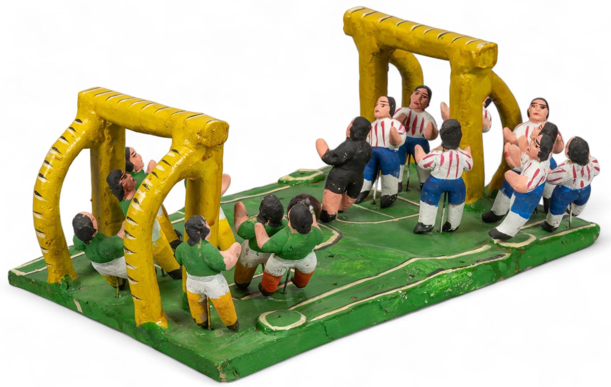 Candelario Medrano | Mexican Folk Art Ceramic Soccer Game | MutualArt