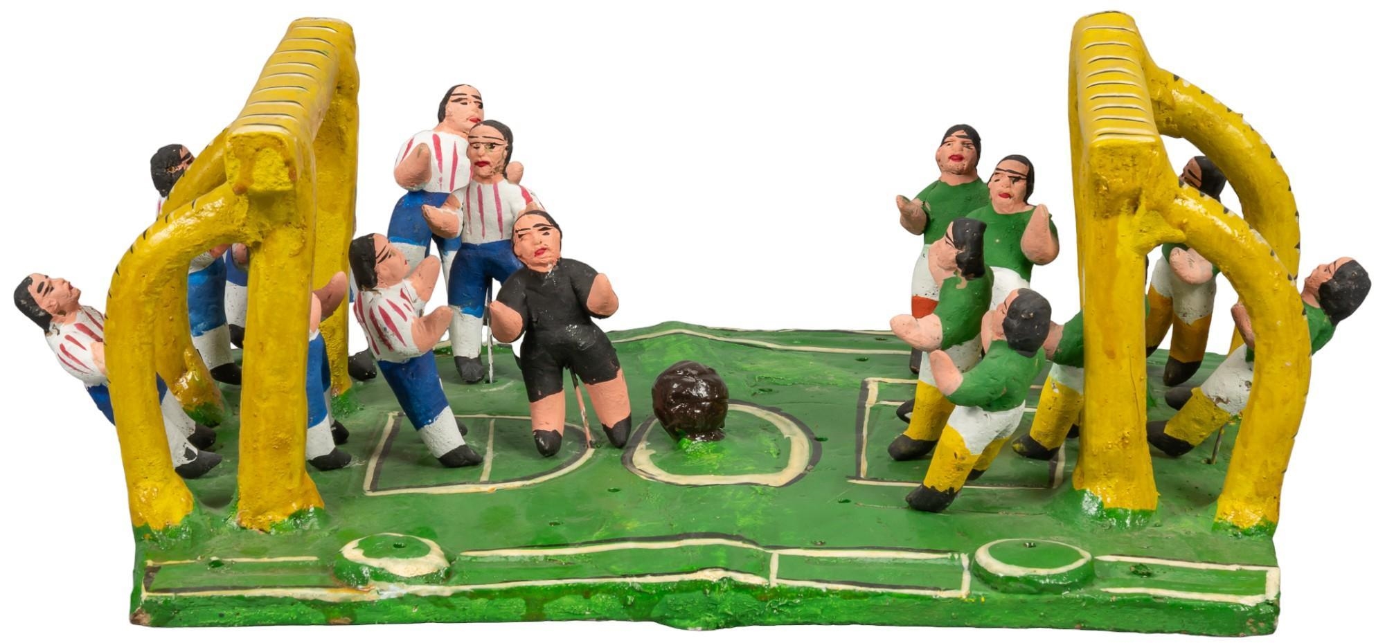 Candelario Medrano | Mexican Folk Art Ceramic Soccer Game | MutualArt