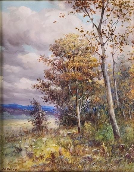 John E. Bundy | John E Bundy 10x8 WC Early Autumn Vista | MutualArt