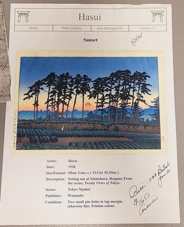 Hasui Kawase | Woodblock Print by Kawase Hasui | MutualArt