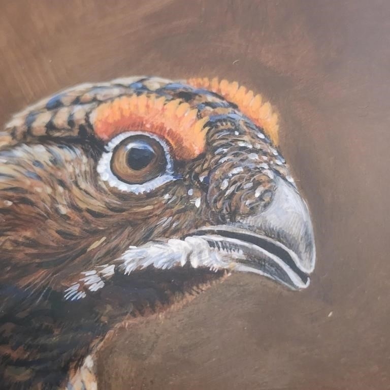 Richard Whittlestone | Richard Whittlestone 8x11 Oil Red Grouse | MutualArt