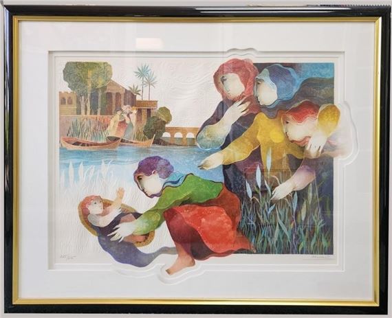 Àlvar Suñol | Sunol Alvar Lithograph, Finding Moses | MutualArt
