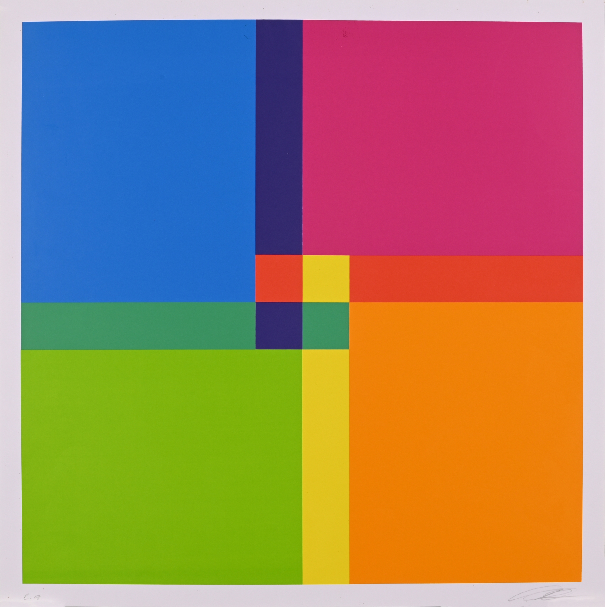 Richard Paul Lohse | Bewegung um ein Zentrum mit vier Quadraten (1970 ...