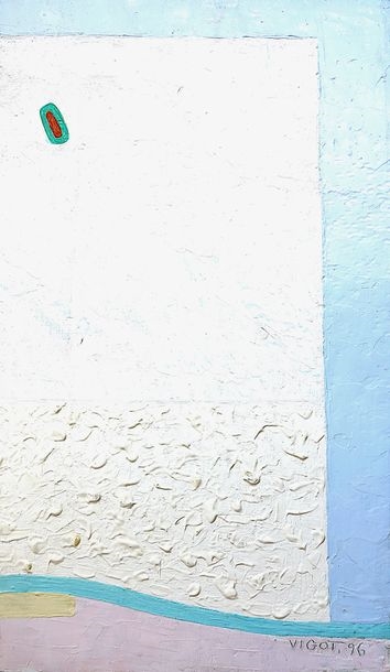 Jacques Vigot | Seul / Huile sur bois / Signé et daté (Circa 1996 ...