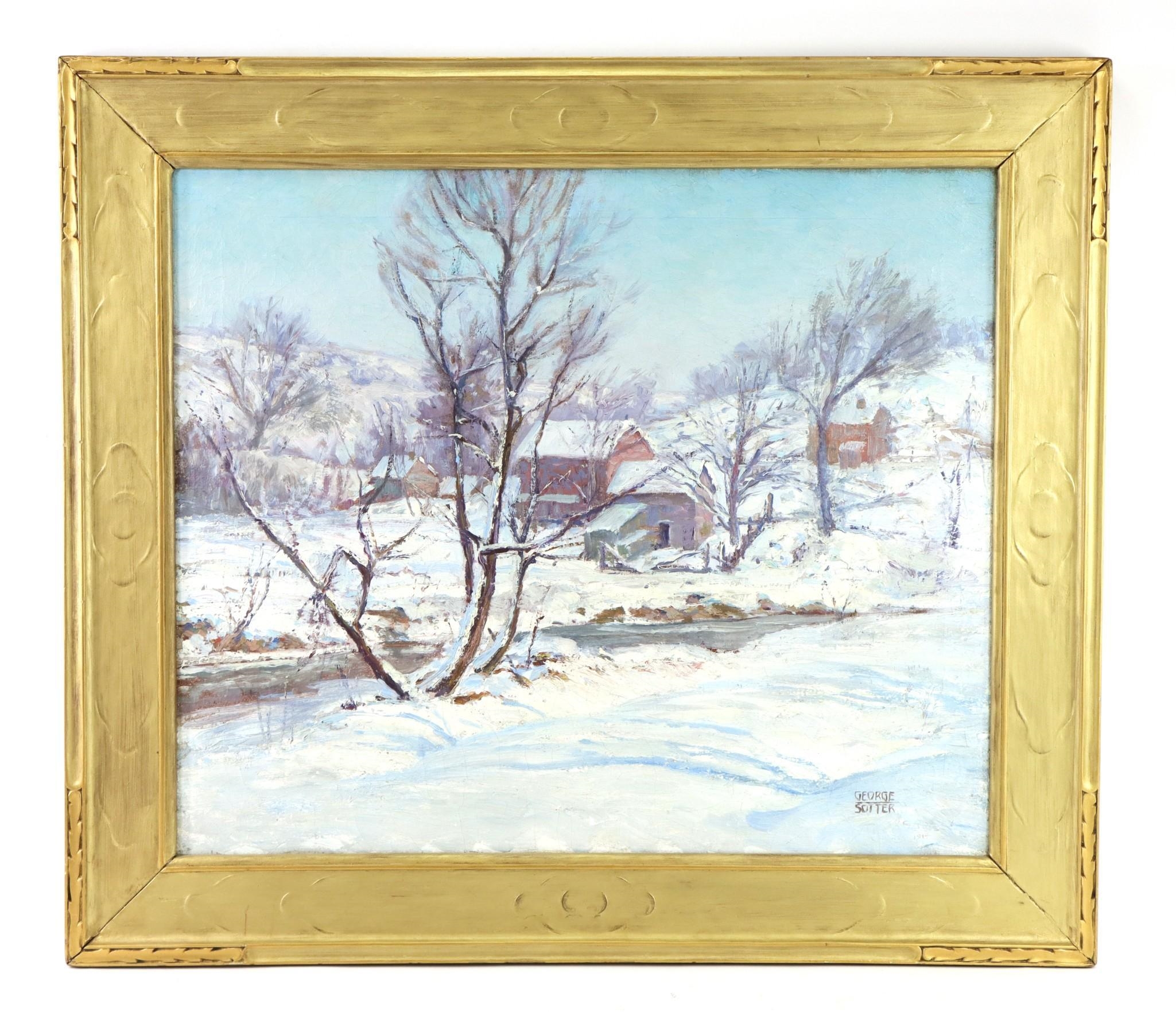 George William Sotter | Winter moonlight (1919) | MutualArt