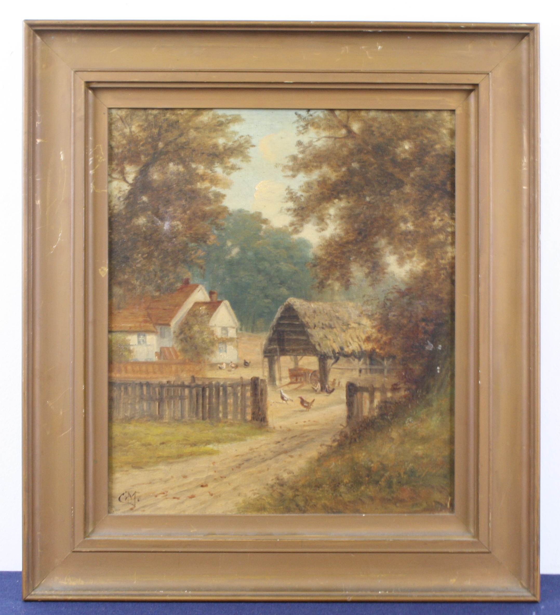 Christopher Mark Maskell | Farmyard scene with chickens | MutualArt