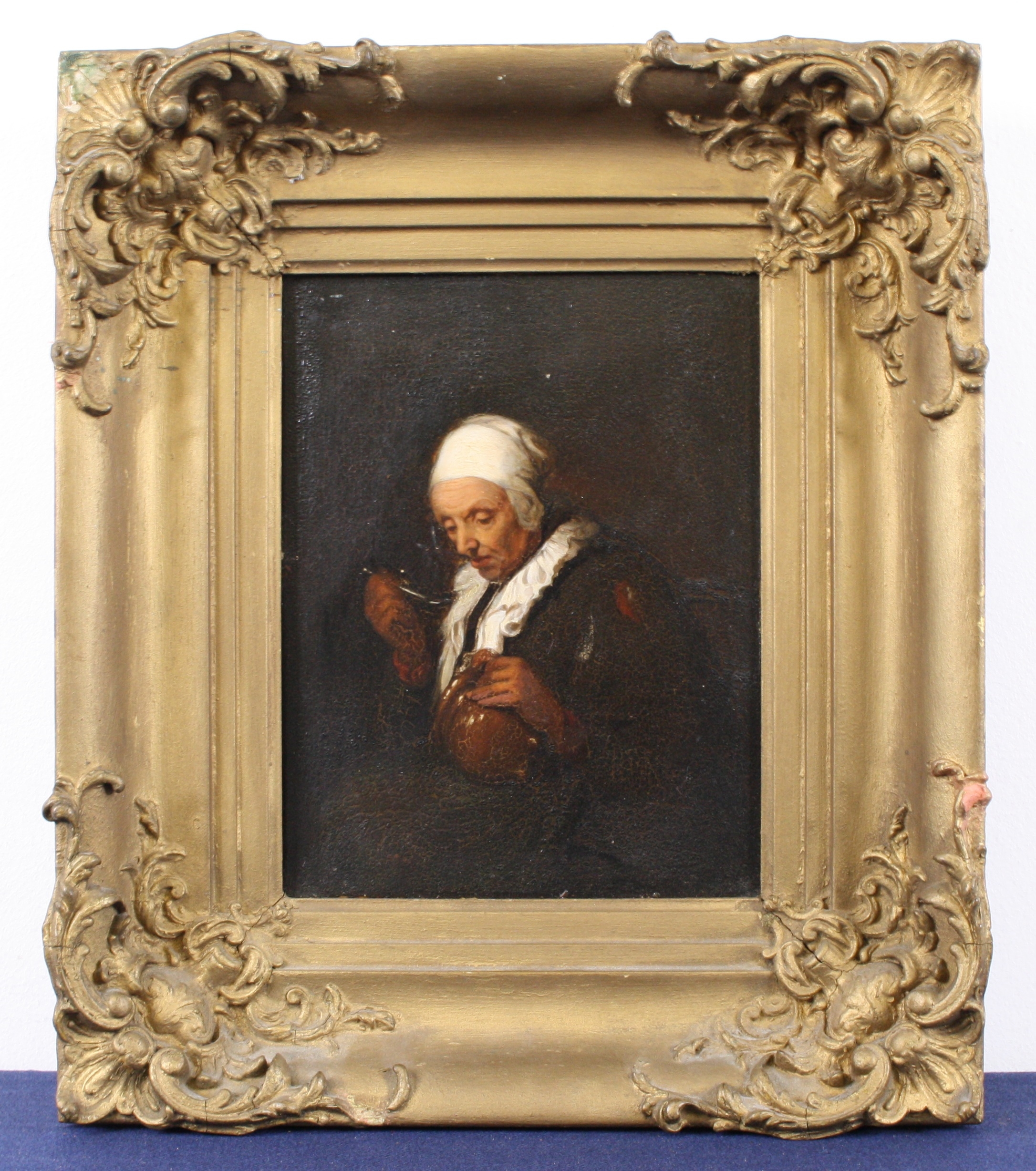 William Edward Frost | Old woman eating from a porridge pot after G ...