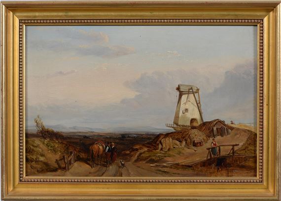 George Clarkson Stanfield | - Landscape with Windmill | MutualArt
