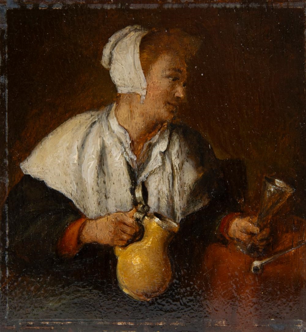 Gabriel Metsu | A kitchenmaid preparing carrots | MutualArt