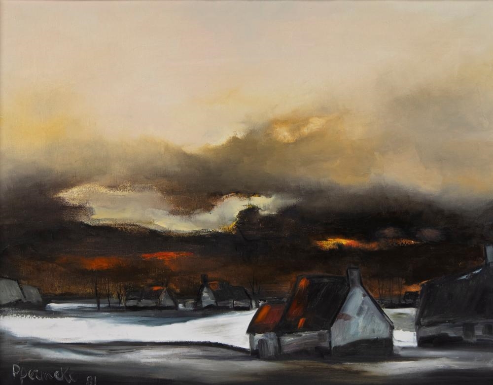 Paul Permeke | Paul PERMEKE (1918-1990), oil on canvas Landscape with ...