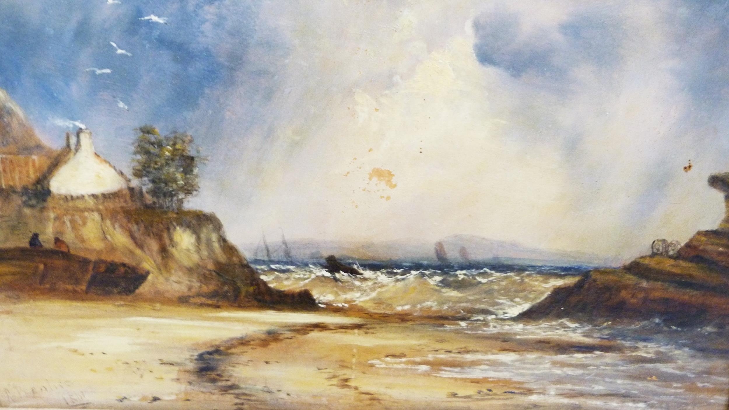 John R. Prentice | Low tide with sailing boats to the background, East ...