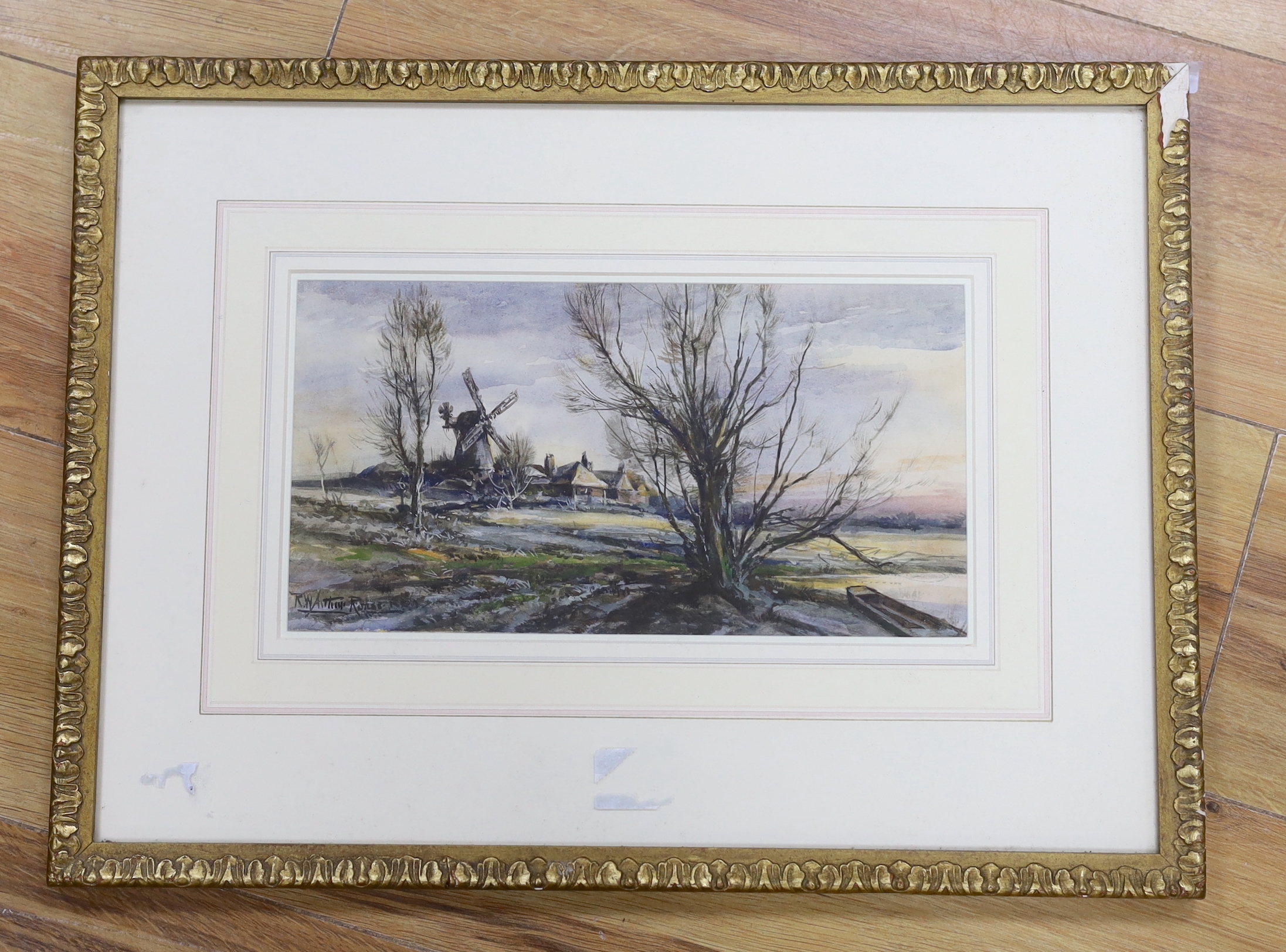 Robert William Arthur Rouse | Windmill in a winter landscape | MutualArt