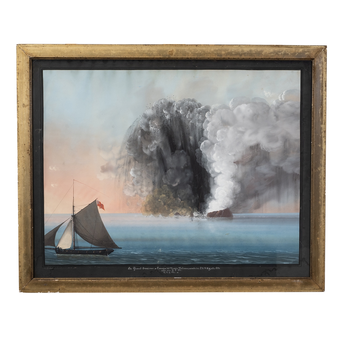 Nicolino Vicompte Calyo | The Great Ash Eruption from the New Volcano (1831) | MutualArt