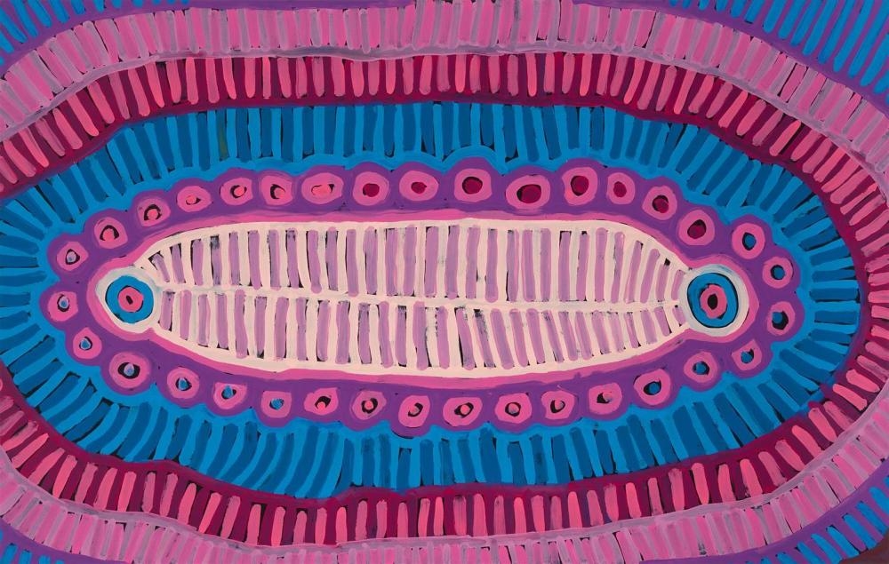 Vanetta Hudson Nampitjinpa | Malikijarra Jukurrpa (Two Dogs Dreaming ...