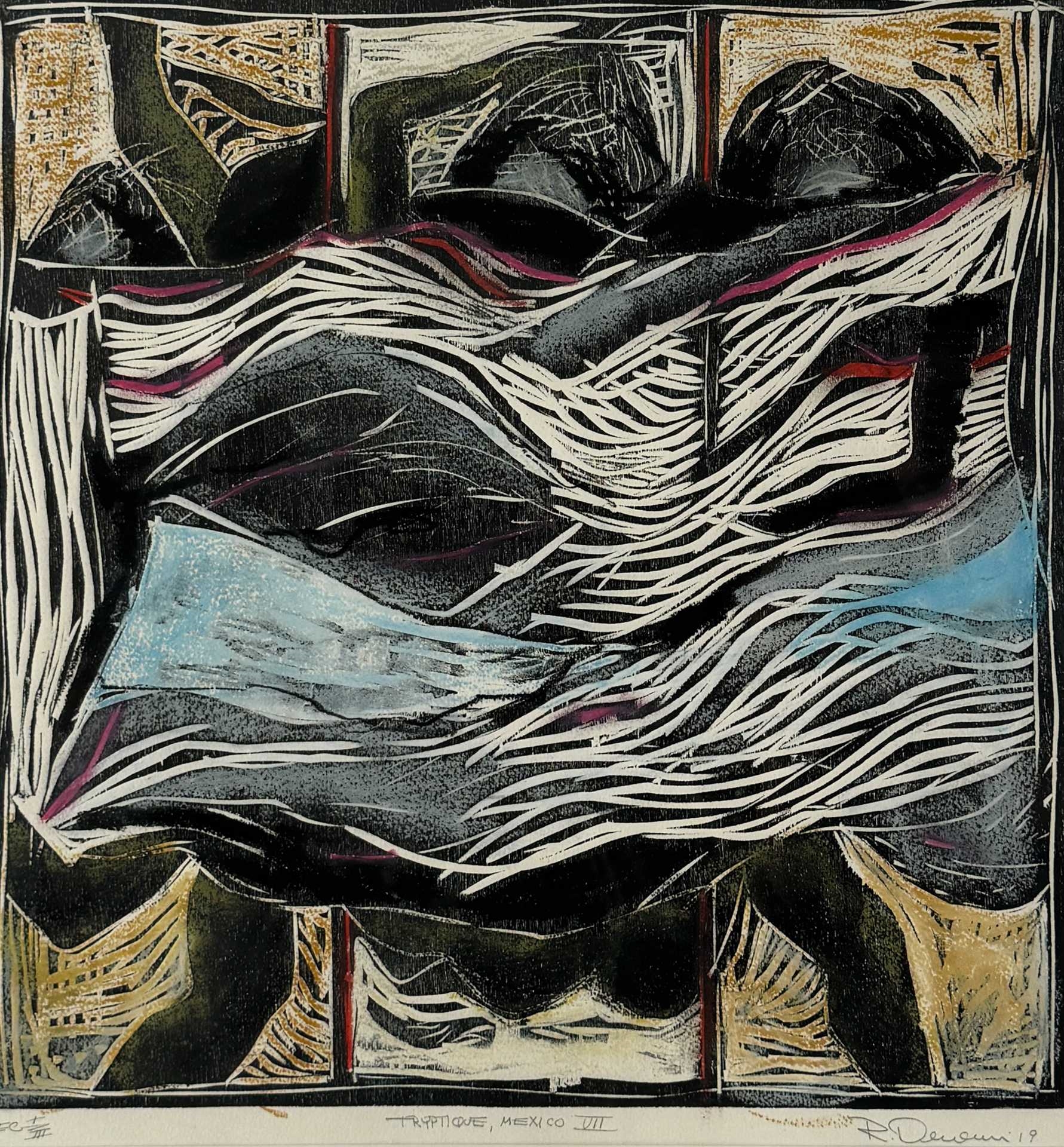 René Derouin | Derouin, René - Tryptique, Mexico VII - 2019 (2019 ...