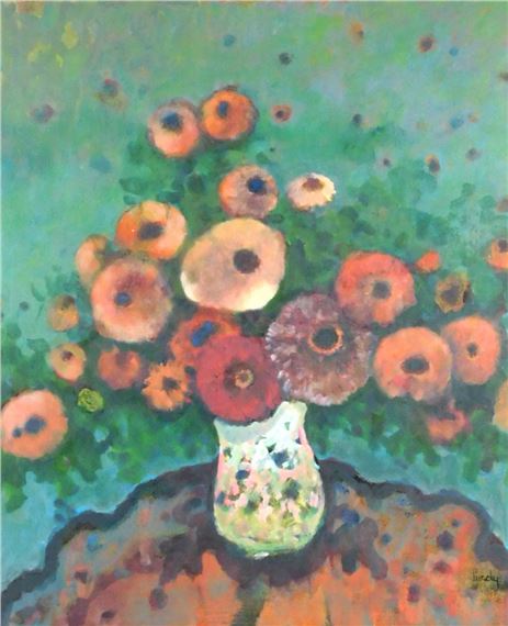 Donald Roy Purdy | Still life with Anemones and Poppies | MutualArt