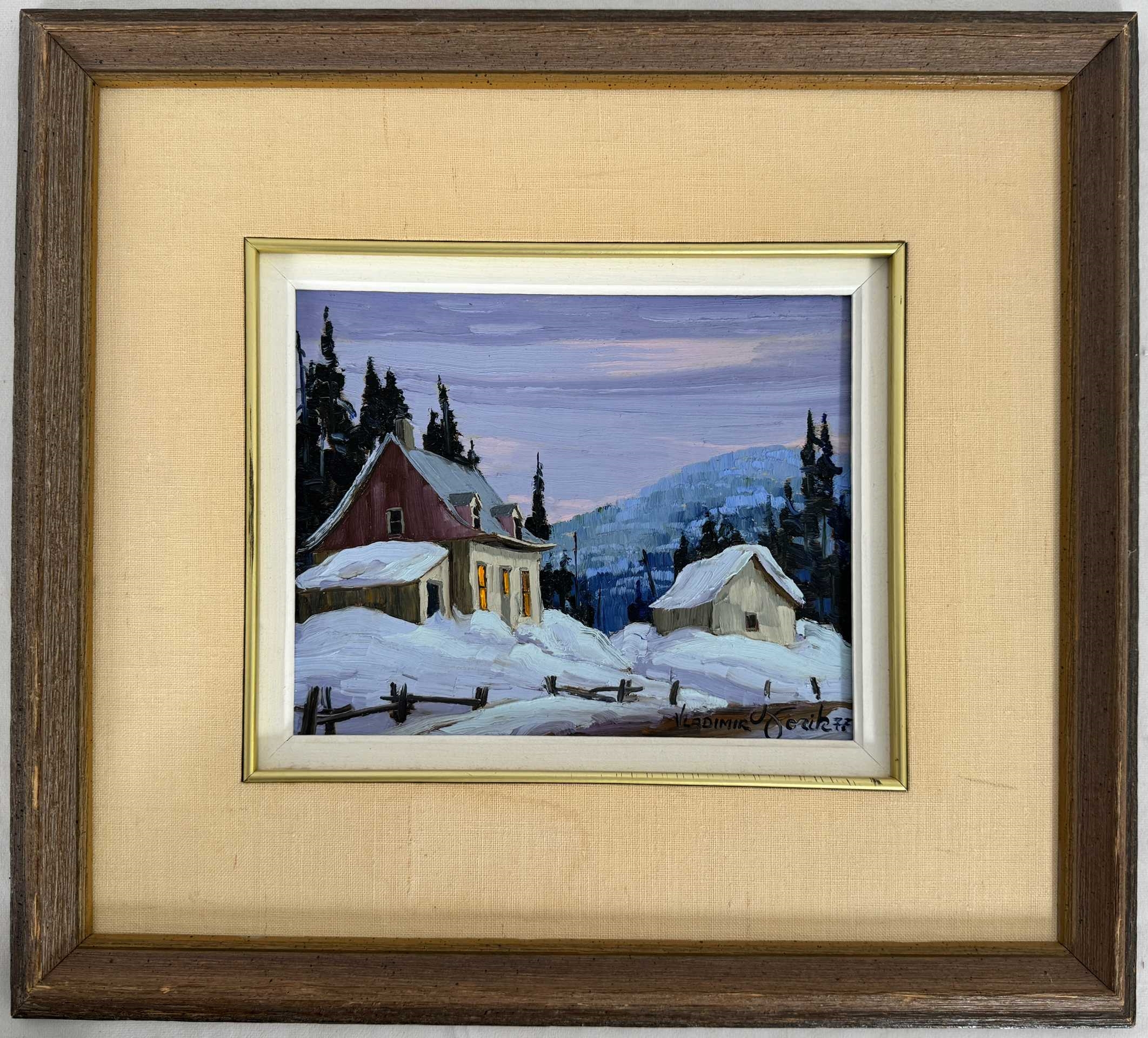 Vladimir Horik | Horik, Vladimir - Paysage hivernal au ciel violet ...