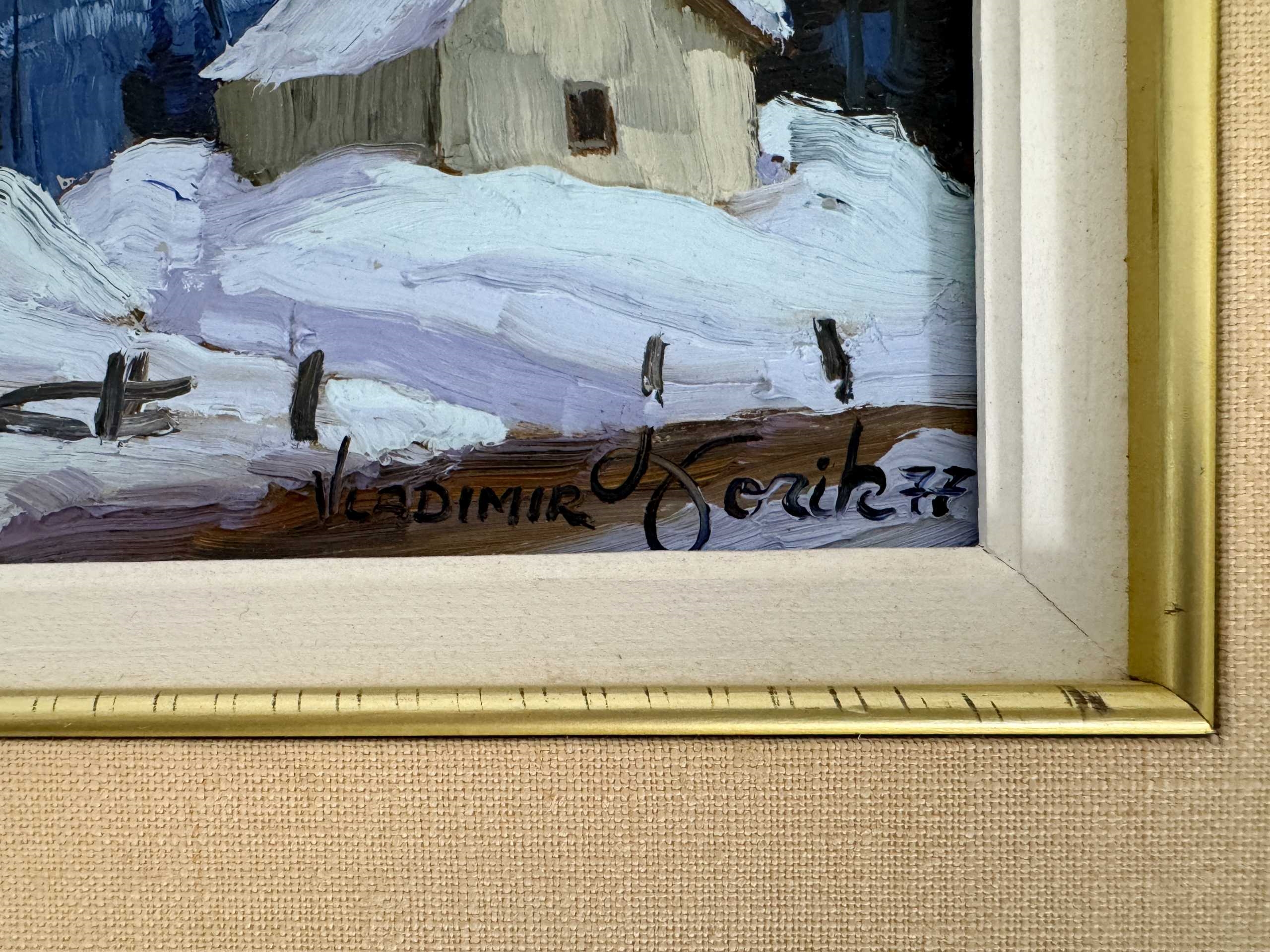 Vladimir Horik | Horik, Vladimir - Paysage hivernal au ciel violet ...