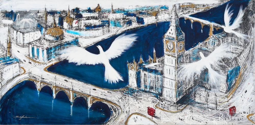Mark Hanham | Doves over London | MutualArt